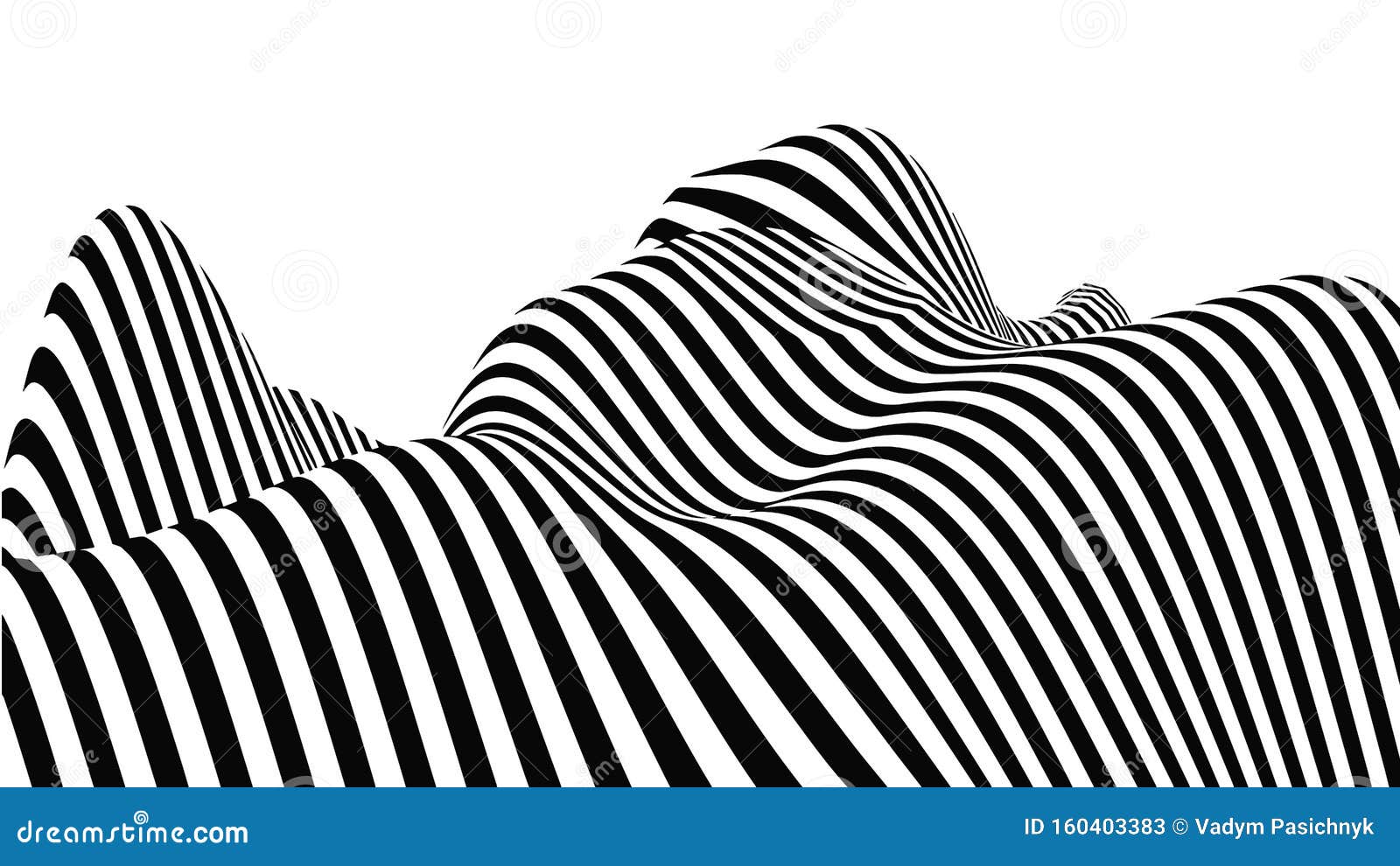 Optical Illusion Wave. Optical Effect Mobius Wave. Vector Illustration ...