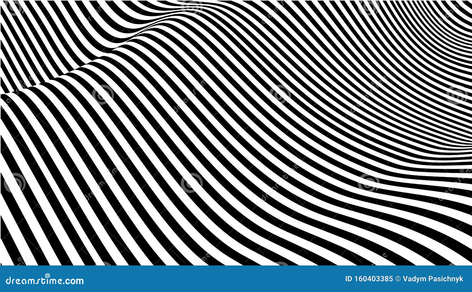 Optical Illusion Wave. Optical Effect Mobius Wave. Vector Illustration ...