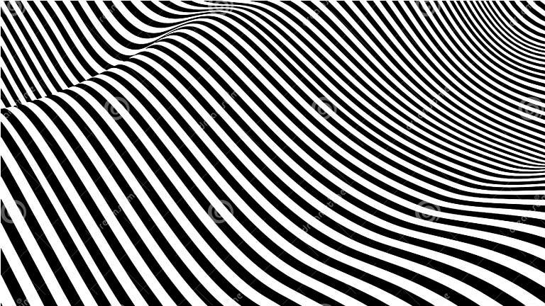 Optical Illusion Wave. Optical Effect Mobius Wave. Vector Illustration ...