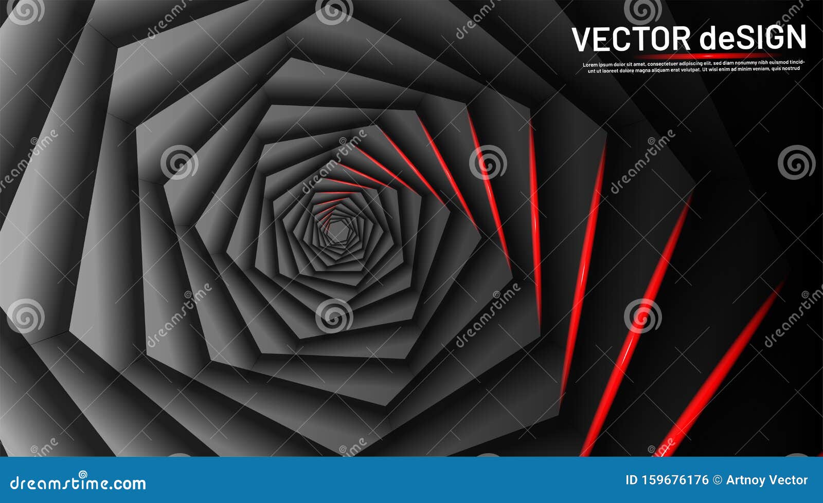 Illusions In The Shape Of A Rounded Hexagon In The Distance With Red ...