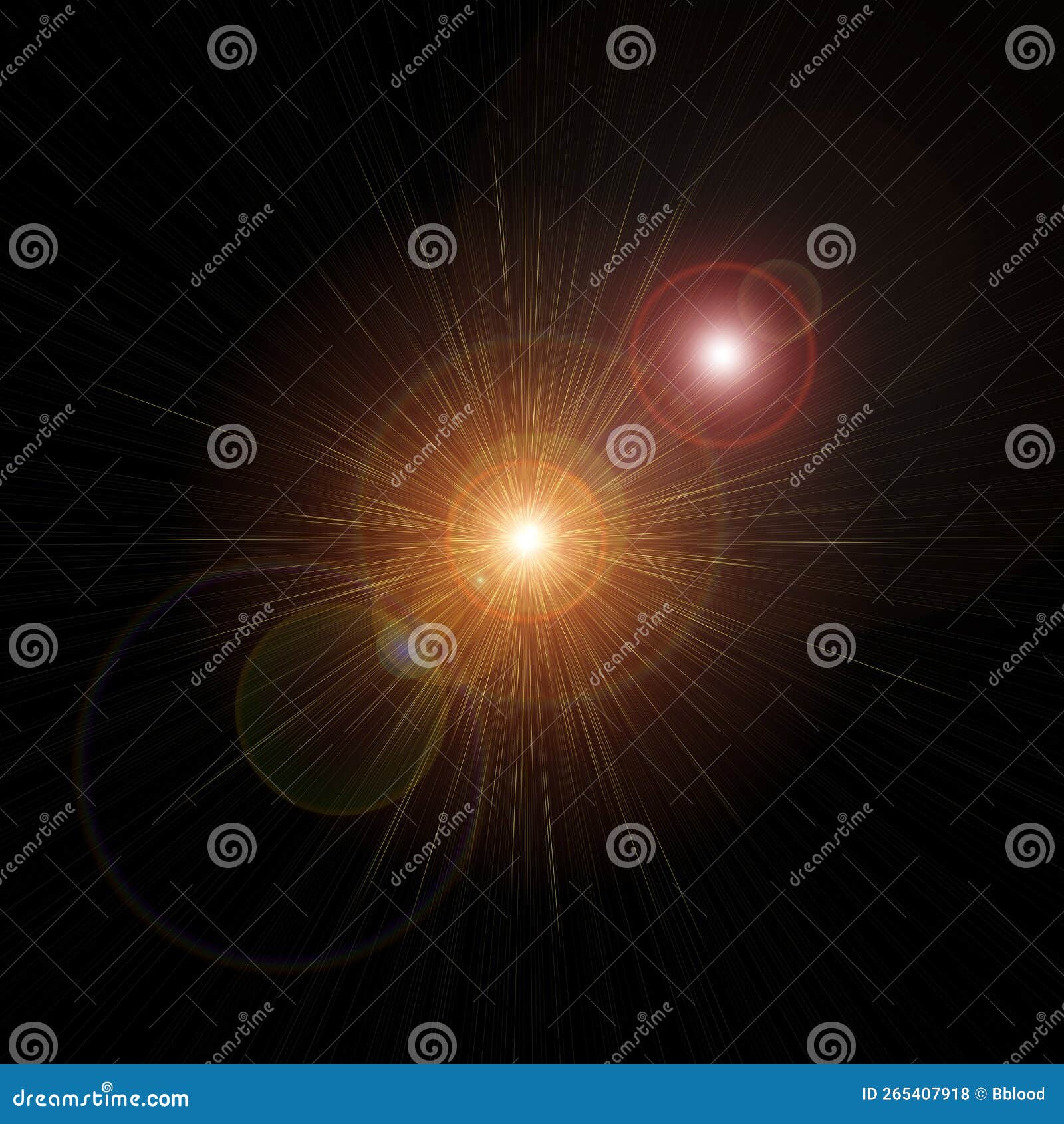 Optical Lens Flare Texture on Black Background. Stock Photo - Image of ...