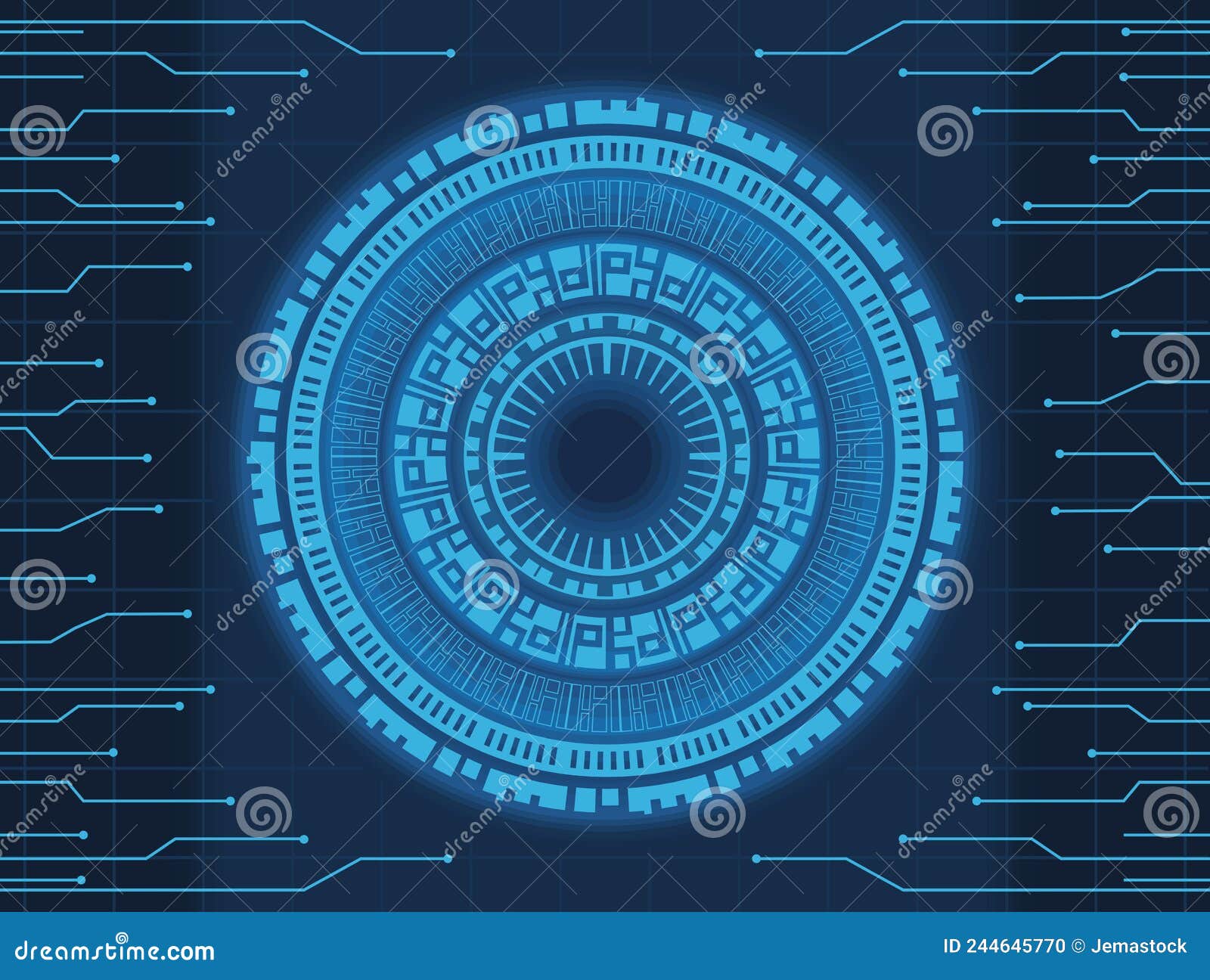 Optical Lens Realistic Tech Stock Vector - Illustration of future ...