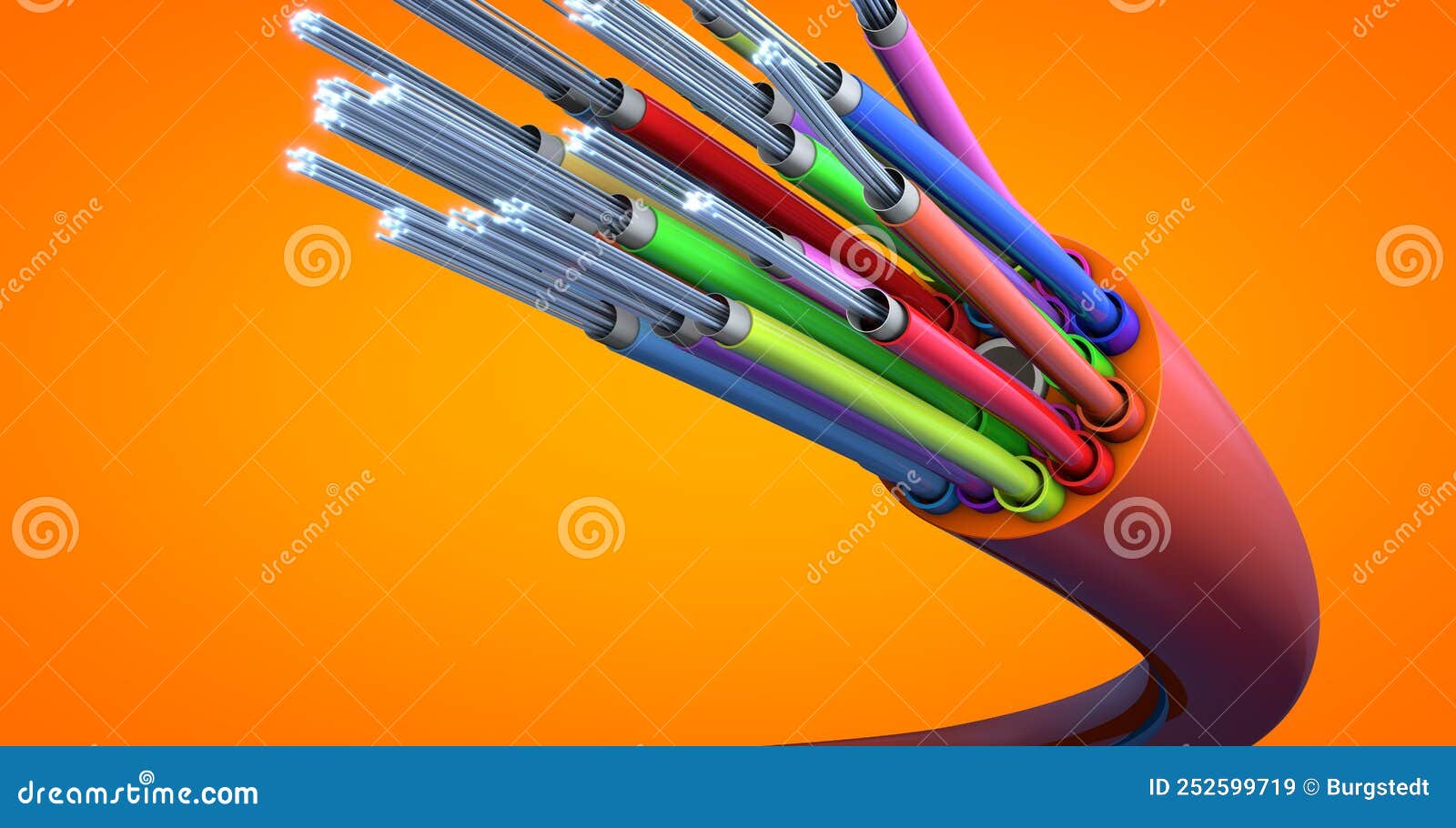 Optical Light Guide Cable For Fiber-optic Communication Stock ...