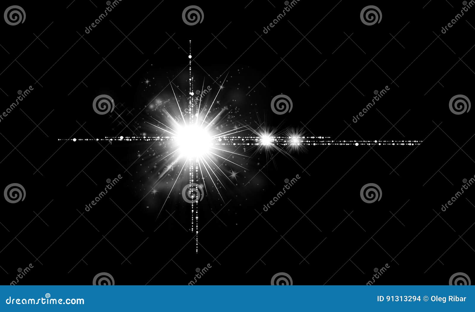 Optical Light Lens Flare and Star Effect, Realistic Flash with ...