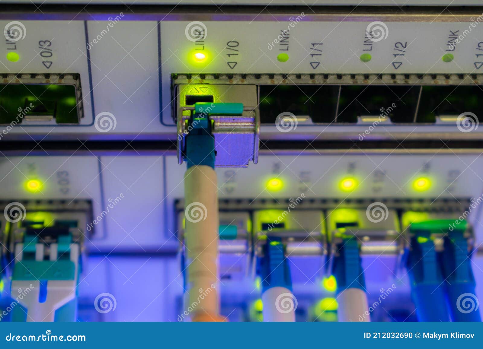 The Optical Link Is On The Interface Of The Central Router. The Front ...