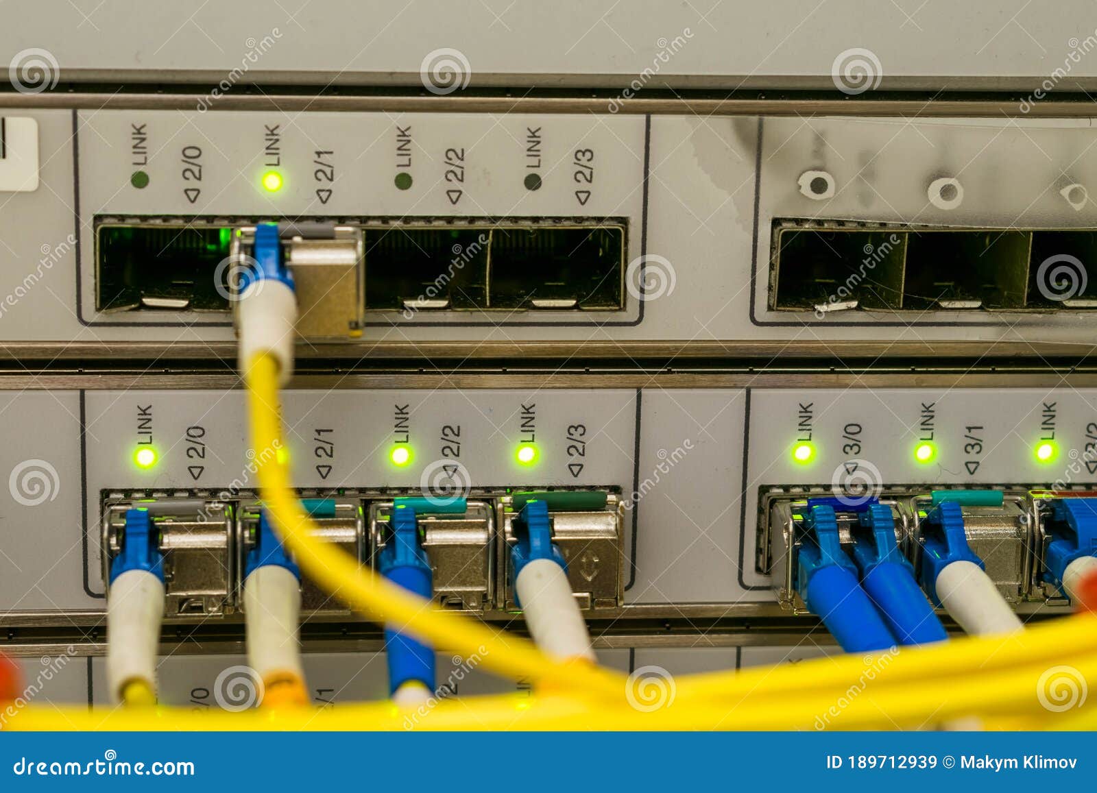 Optical Links and Ports Empty Seat in the Central Server, Which is ...