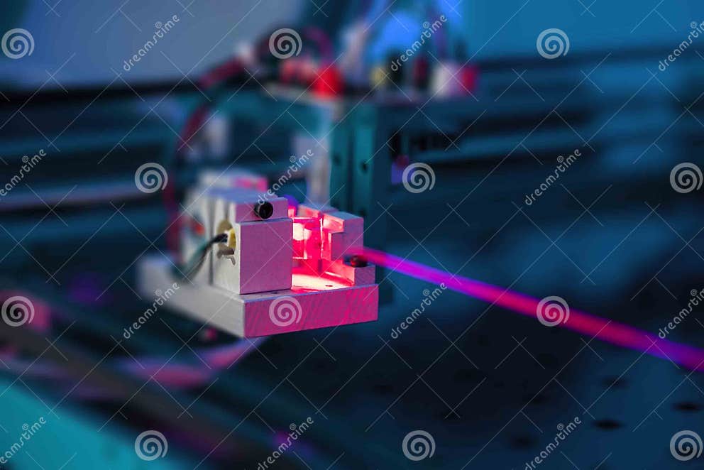 Optical Measuring Instrument Based on Lasers in a Quantum Laboratory Stock Photo - Image of ...