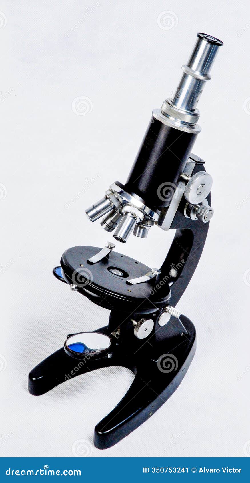 Optical Microscope from the 1960s Made in Eastern Europe. Stock Image ...