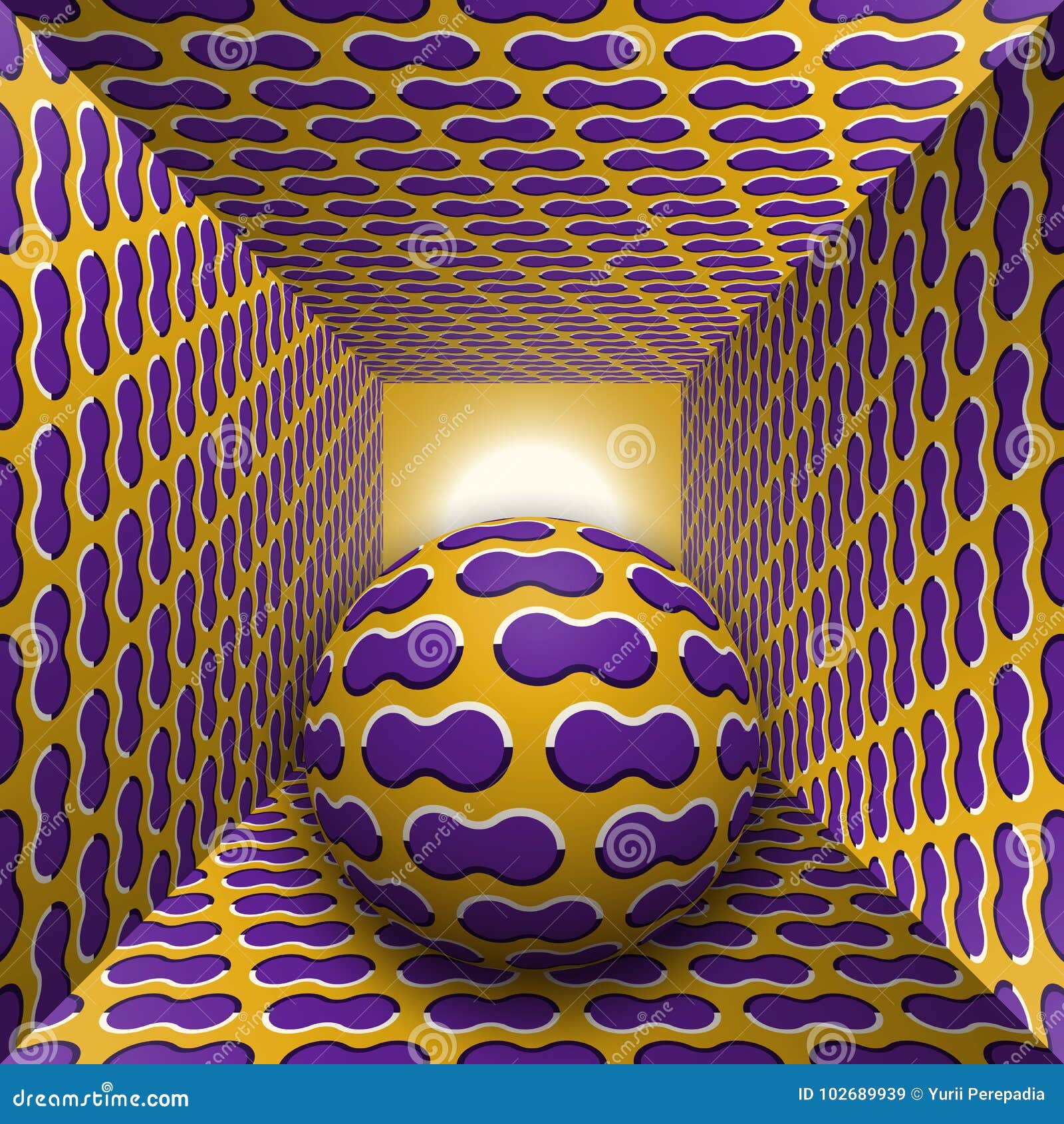 Optical Motion Illusion Illustration. a Sphere are Moving through ...