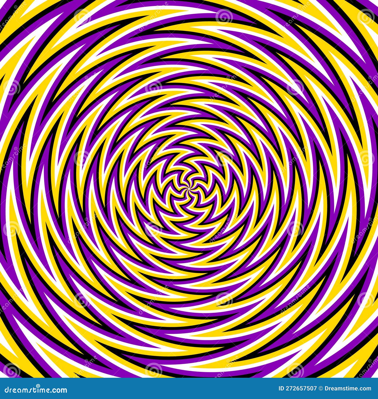 Optical Motion Illusion Vector Background. Colored Zigzag Striped ...