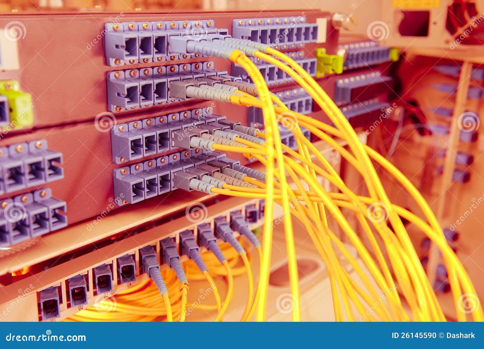 Optical Network Cables and Servers Stock Photo - Image of ethernet ...