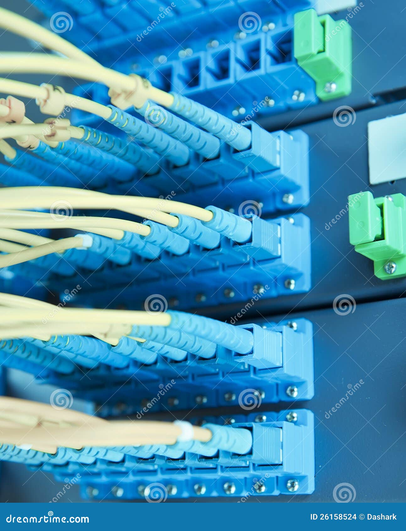 Optical Network Cables and Servers Stock Photo - Image of communication ...