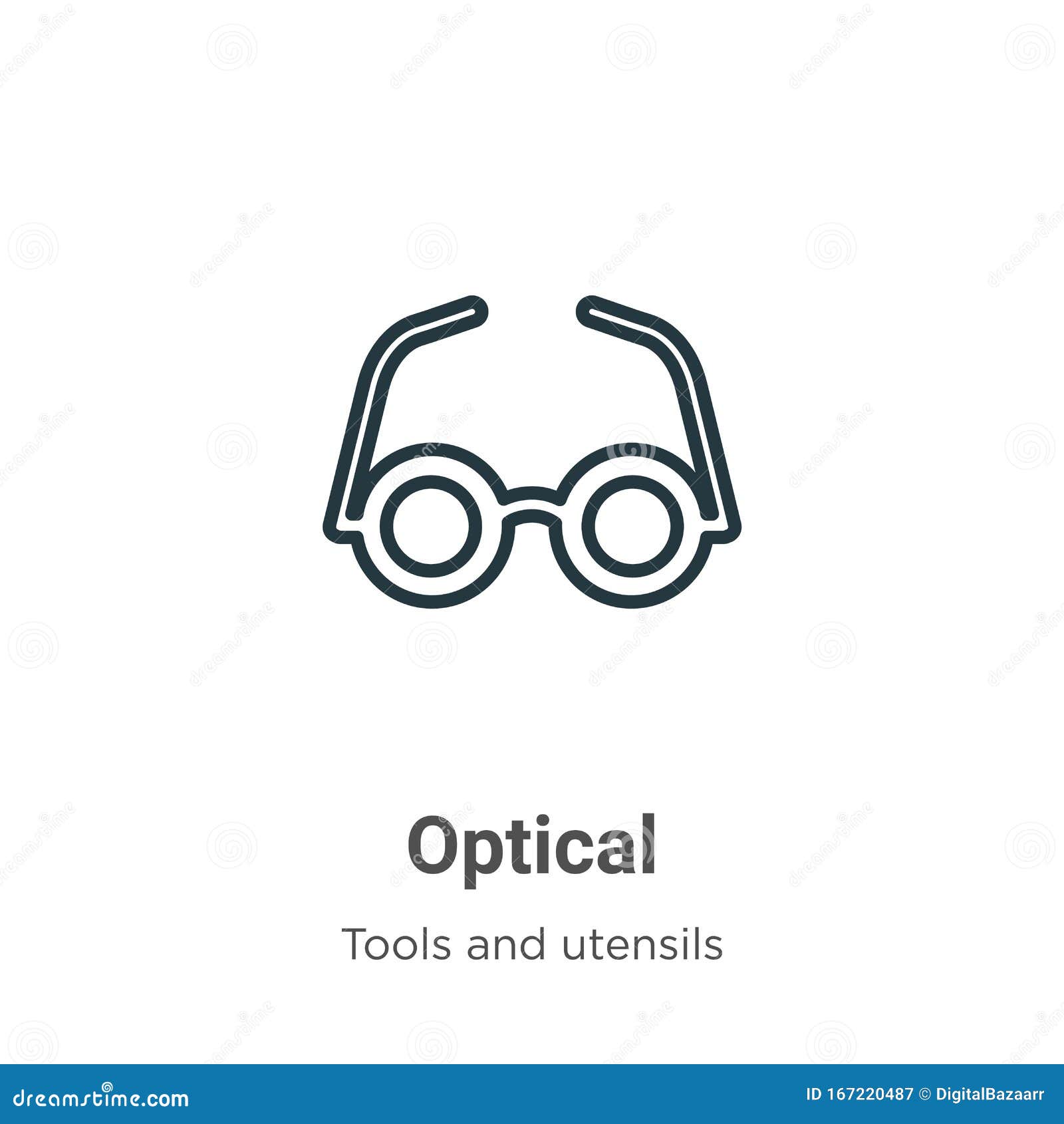 Optical Outline Vector Icon. Thin Line Black Optical Icon, Flat Vector ...
