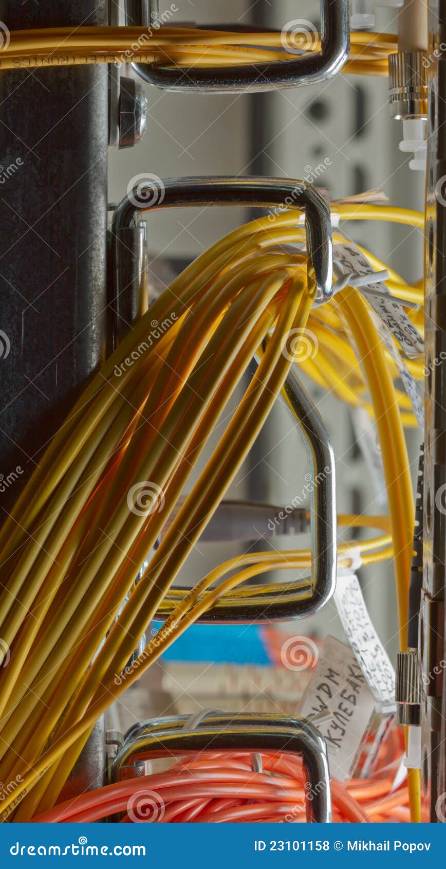 Optical Patch Cords in the Data Center Stock Photo - Image of layer ...