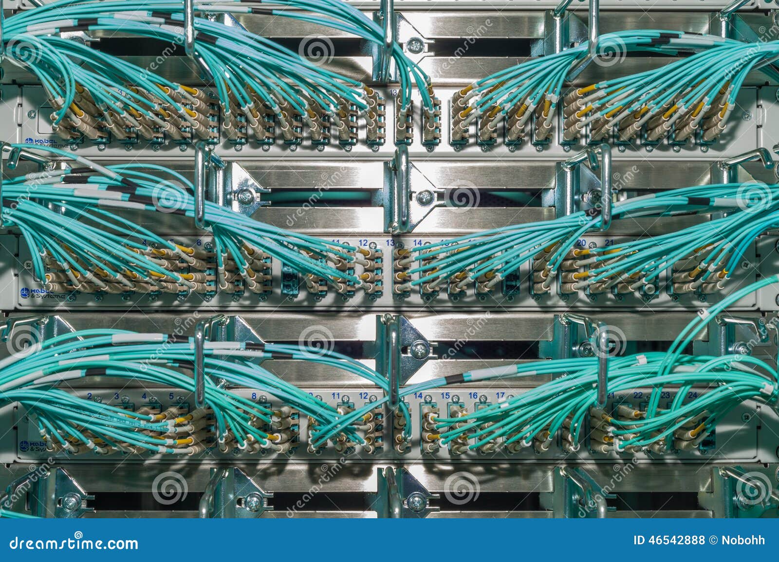 Optical Patch Panel in a Data Center FÃ¼r Cloud Services Stock Photo ...