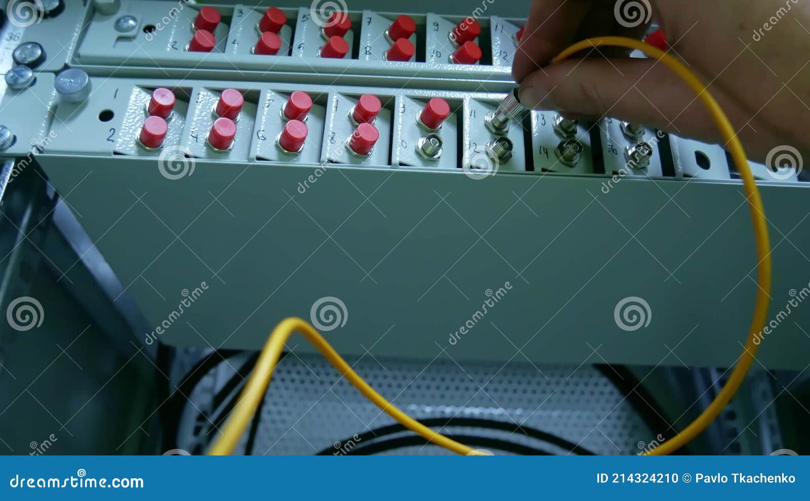 Optical Patch Panel in the Server Room Stock Footage - Video of optic ...