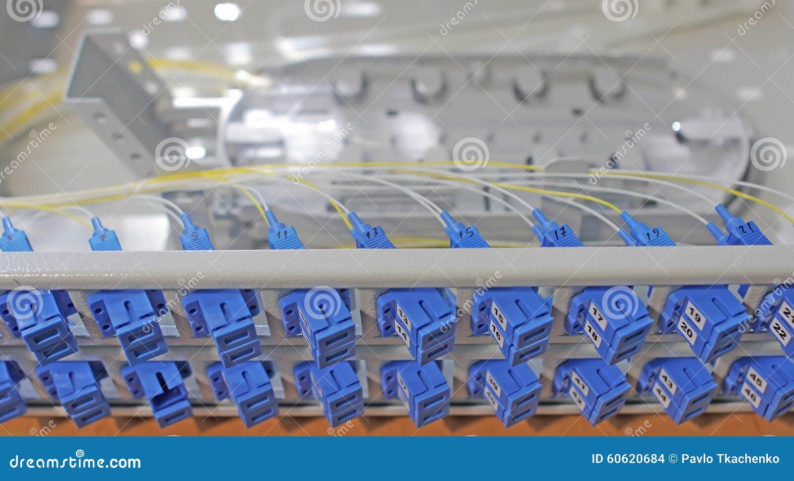 Optical patch panels stock photo. Image of communication - 60620684