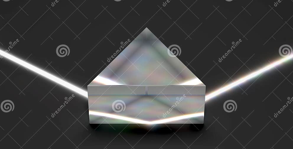 Optical Prism Reflecting Light Beam Stock Illustration - Illustration ...