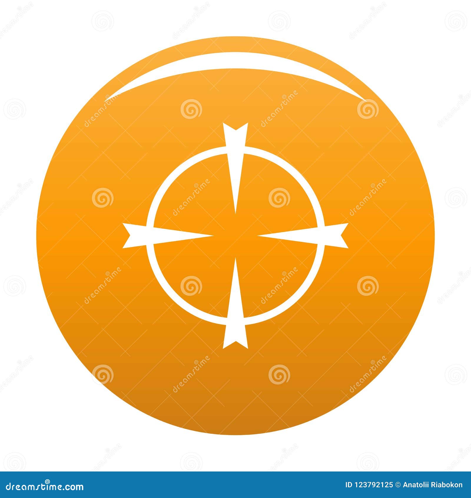 Optical Radar Icon Vector Orange Stock Vector - Illustration of sign ...