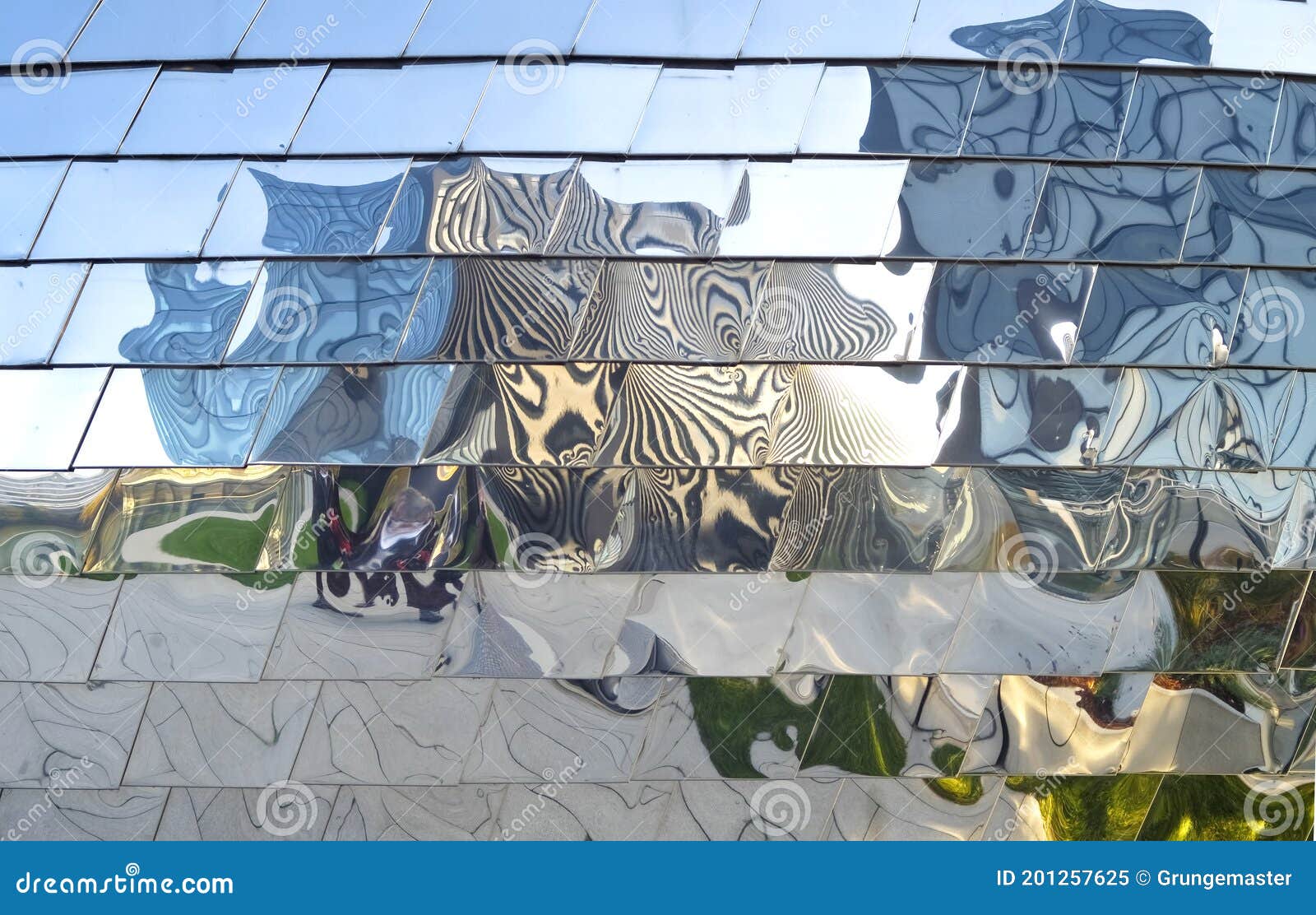 Optical Reflection on the Metal Facade of a Modern Building Forming ...