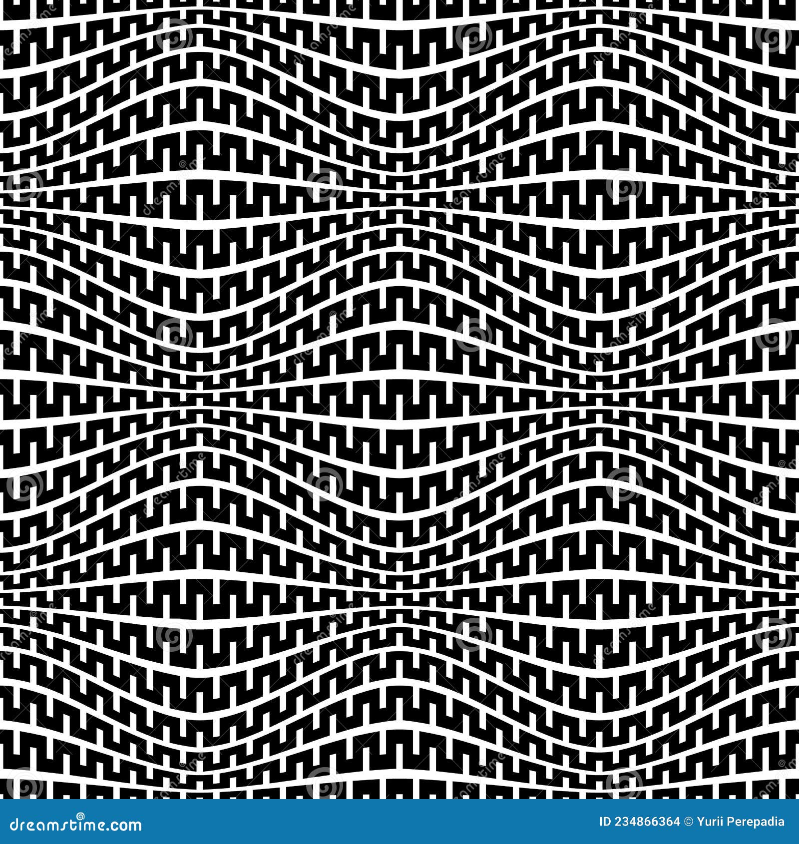 Optical Seamless Pattern of Black Distorted Zigzag Broken Stripes ...