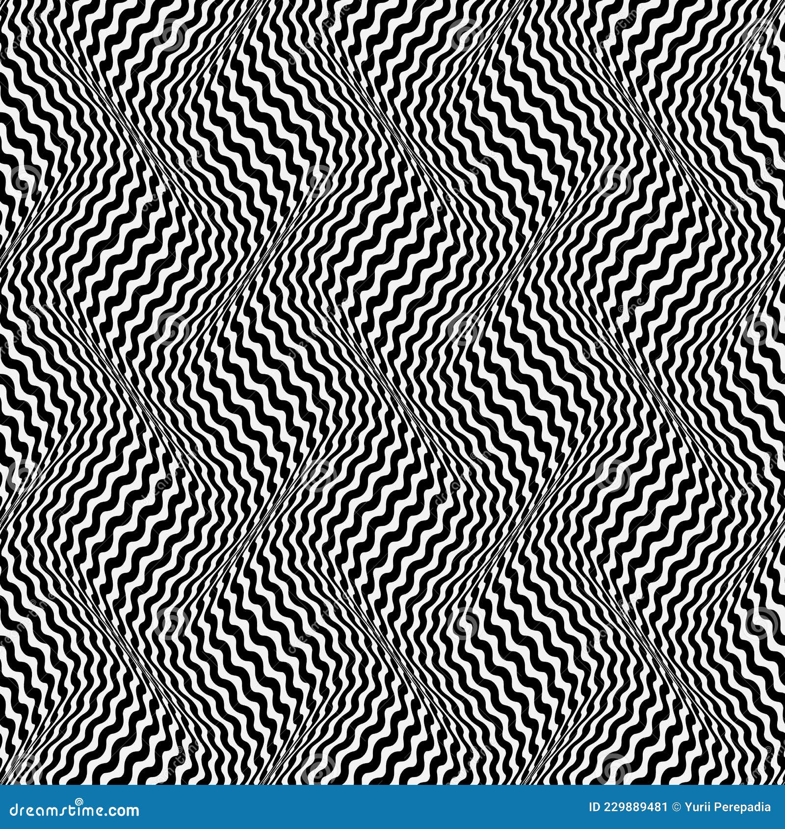 Optical Seamless Pattern Of Black Distorted Circles. Psychedelic Wavy ... Optical Seamless Pattern Of Black Distorted Circles. Psychedelic Wavy ...
