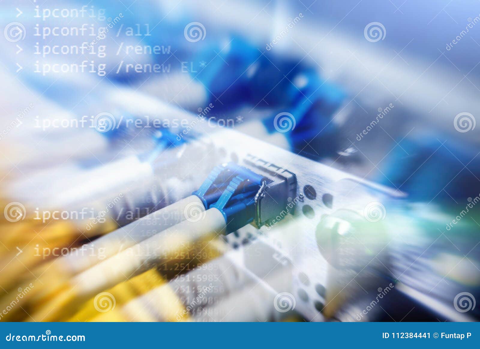 Optical Server. Commutator. Flashing Lights. Optical Fiber. Audio ...