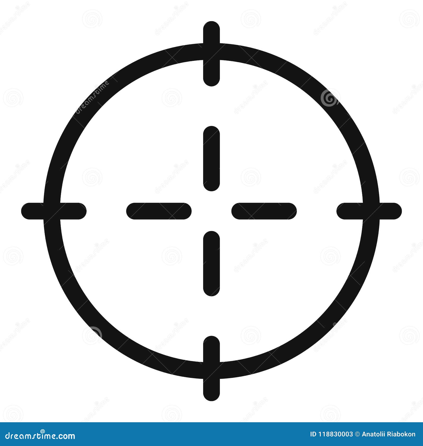Optical Sight Icon, Simple Style Stock Vector - Illustration of army ...