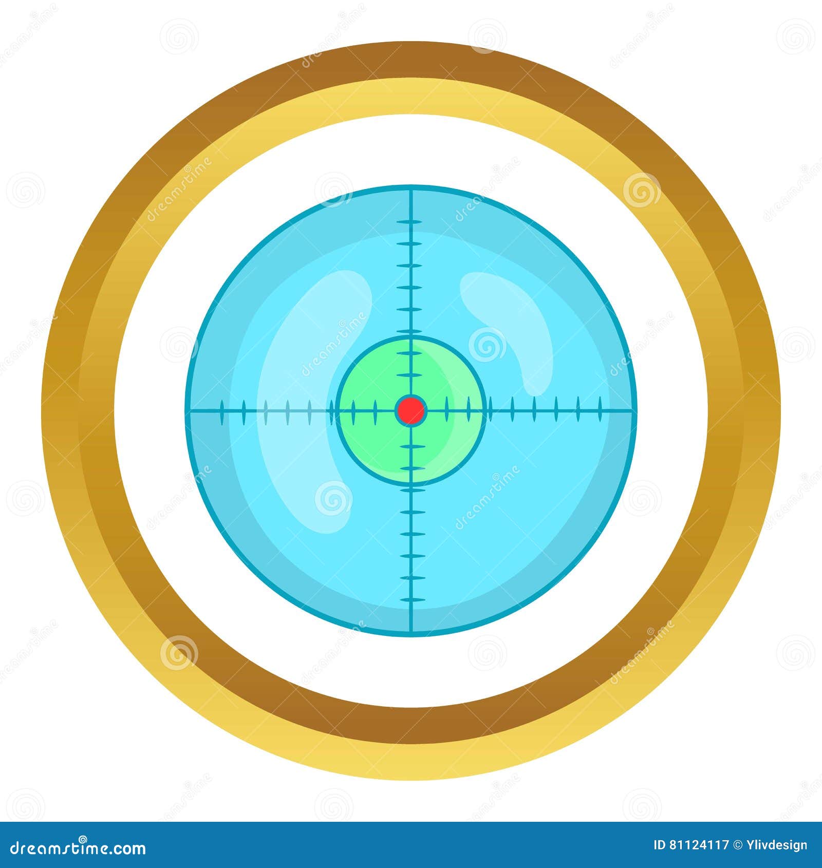 Optical sight vector icon stock vector. Illustration of crosshair ...