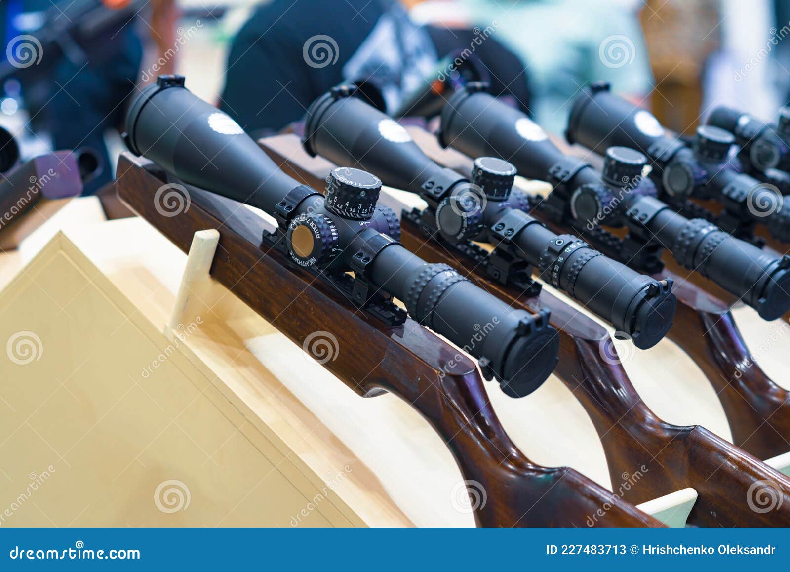 Optical Sights on the Rifle Stock Image - Image of military, shoot ...