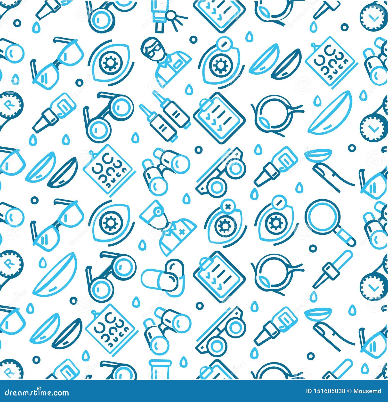 Optical Signs Seamless Pattern Background on a White. Vector Stock ...