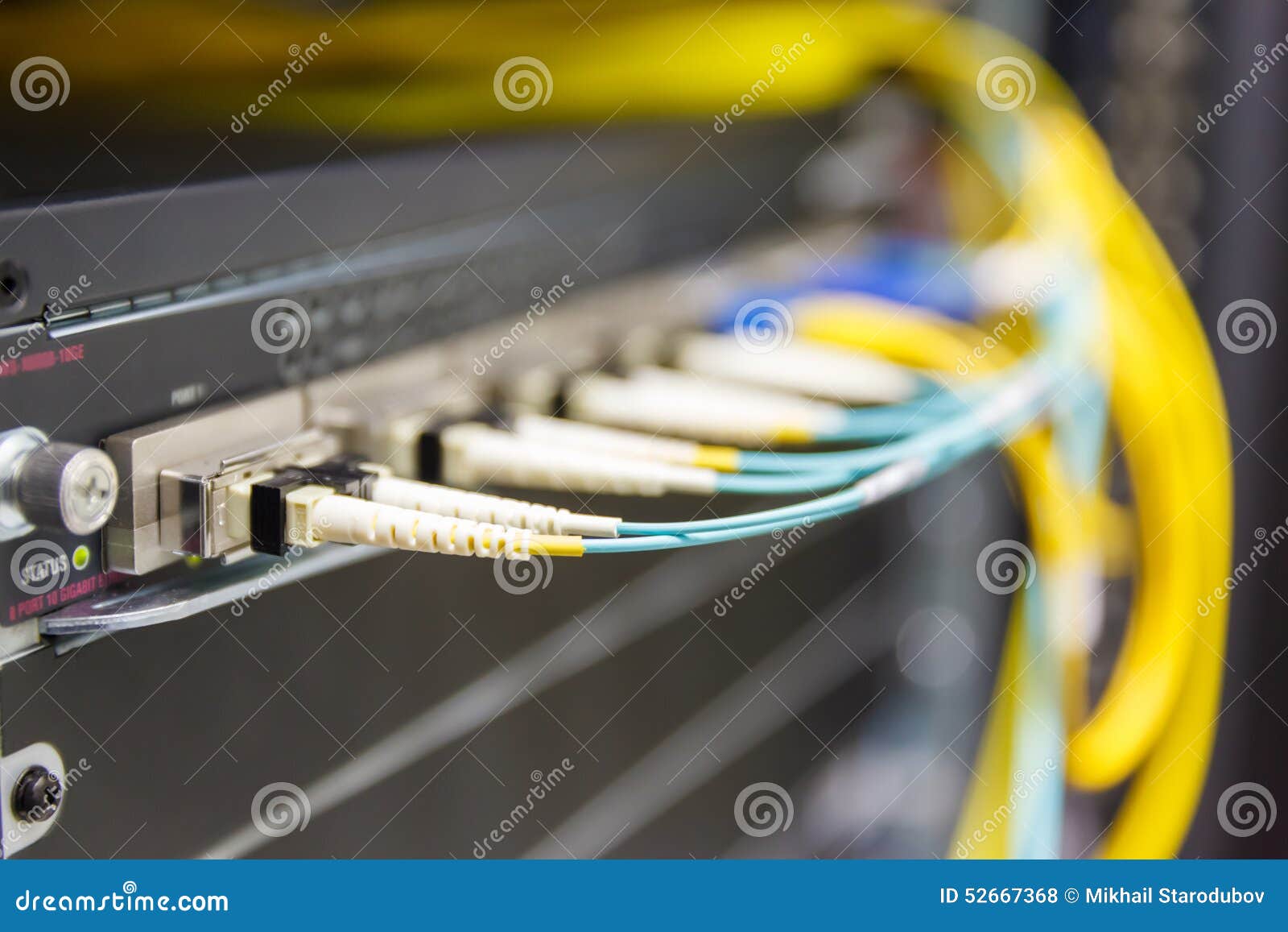Optical Switch and Colorfull FC Cables Stock Photo - Image of ...