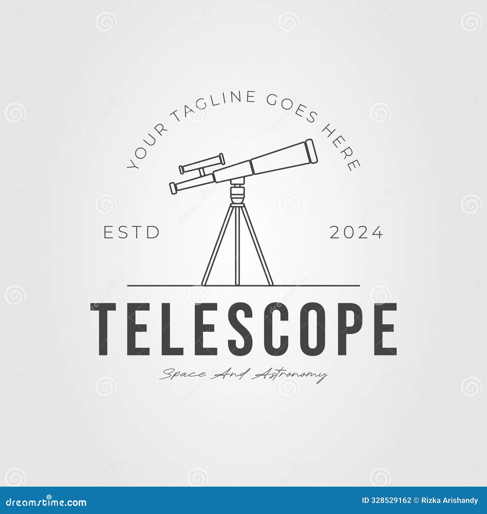 Optical Telescope for Observe Space Logo Vector Illustration Design ...
