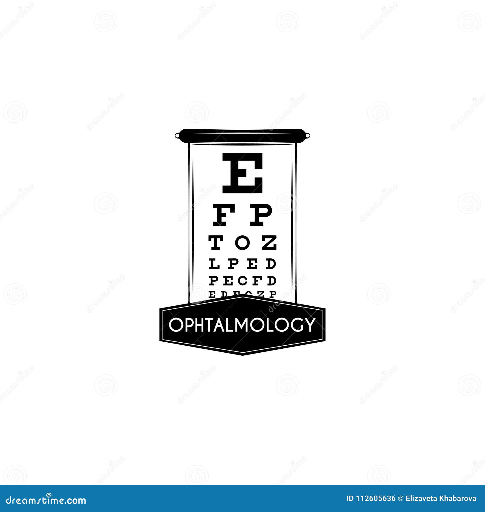 Optical Vision Test. Ophthalmology Badge Emblem Label. Oculist Logo ...