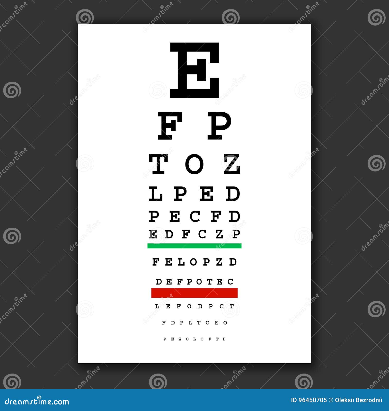 Eye Vision Test Banner. Line Icons Set. Infographics. Vector Signs ...