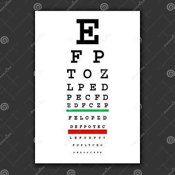 Optical Vision Test Vector Chart Stock Vector - Illustration of measure ...
