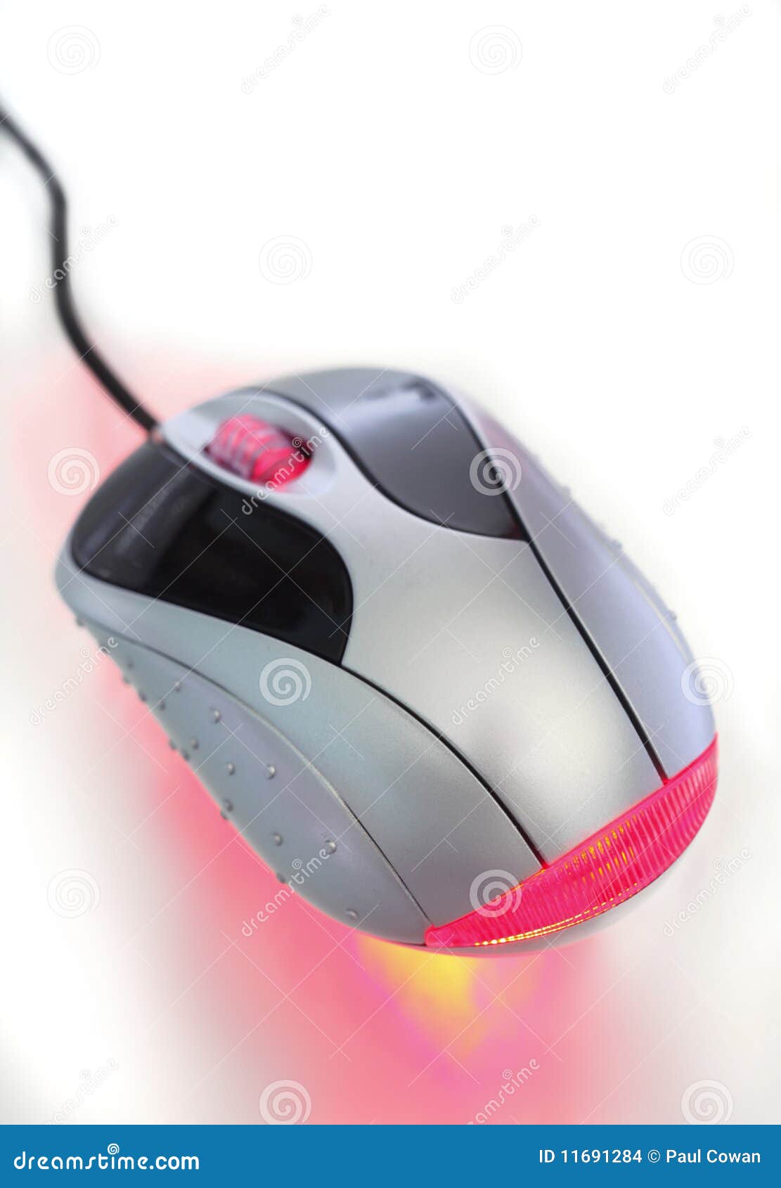 Optical Wheel Mouse Vertical Stock Photo - Image of digital, cable ...