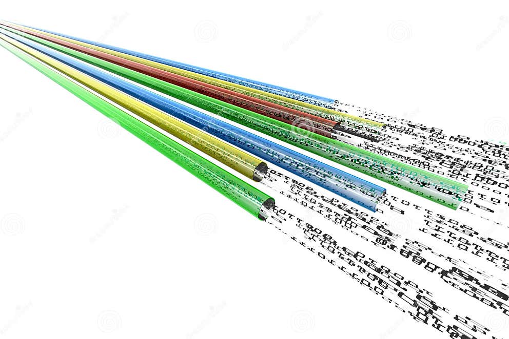 Optical wires data flow stock illustration. Illustration of dimensional ...