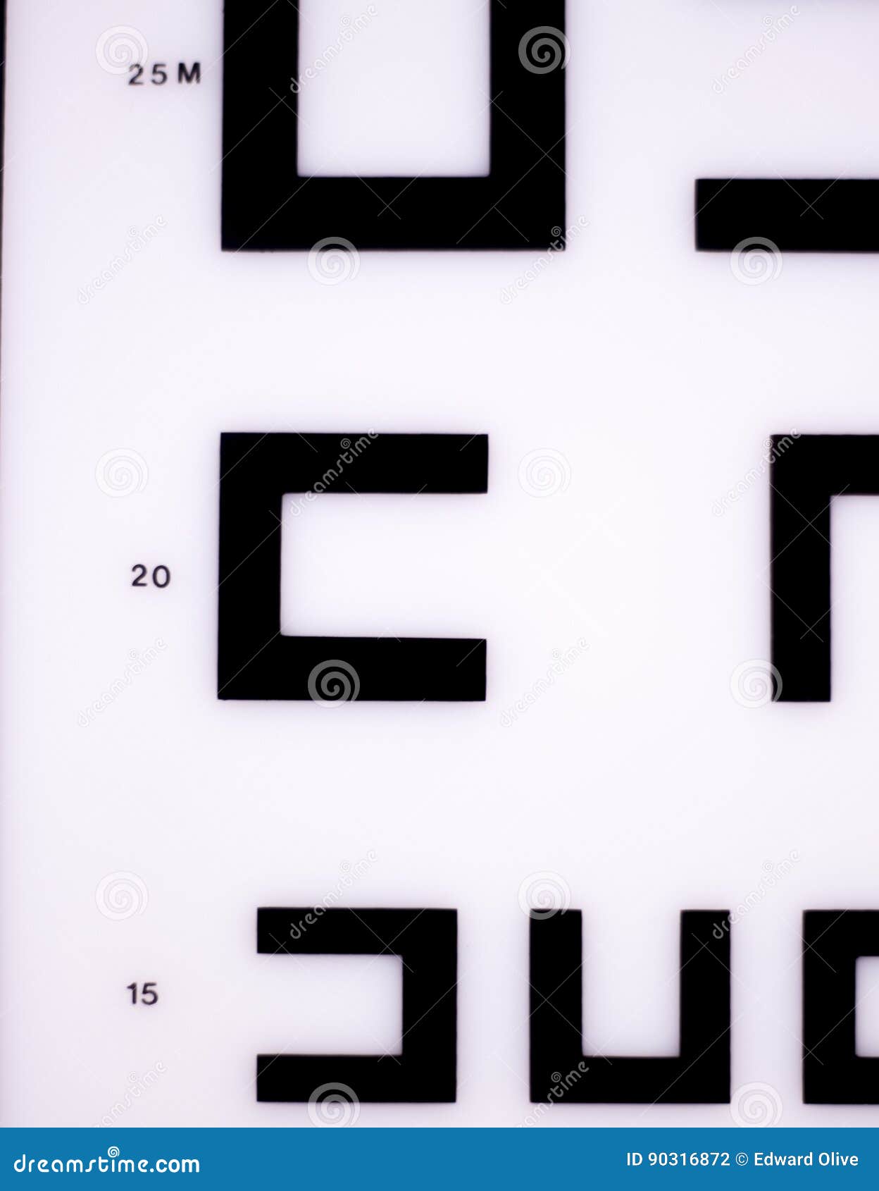 Optician eye test chart stock photo. Image of medical - 90316872