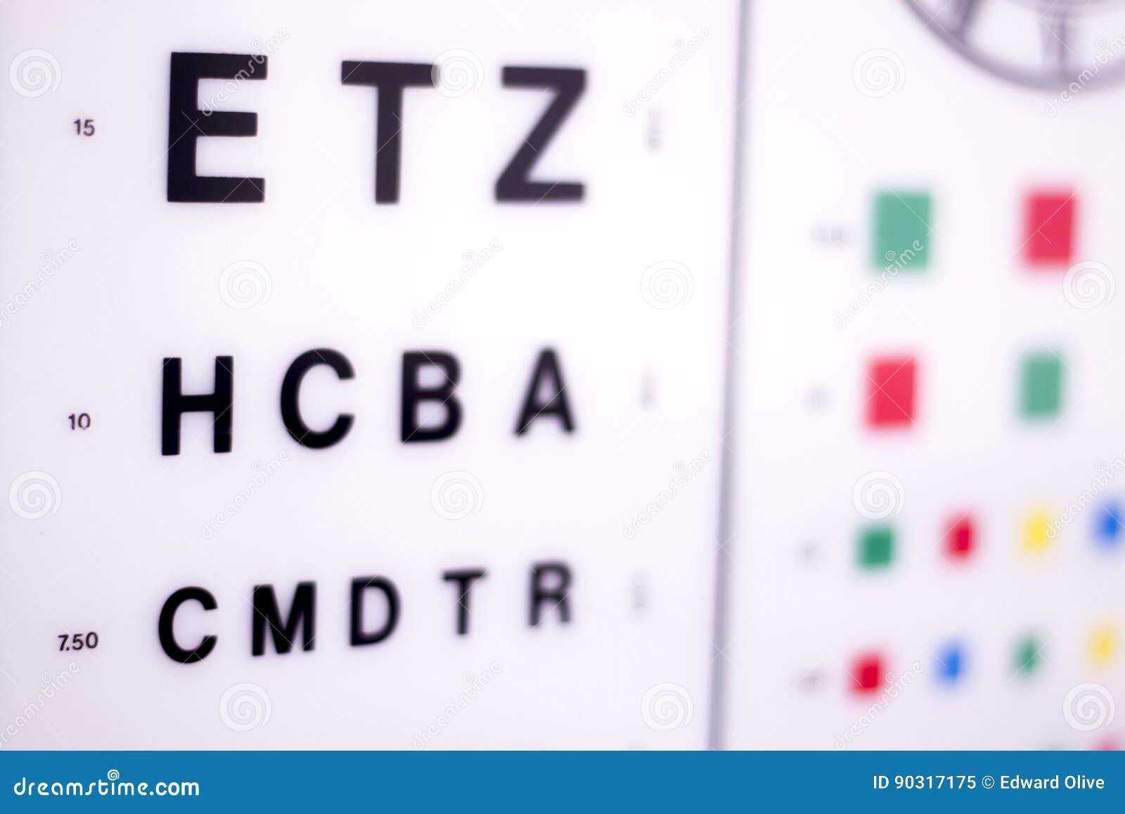 Optician eye test chart stock image. Image of letter - 90317175