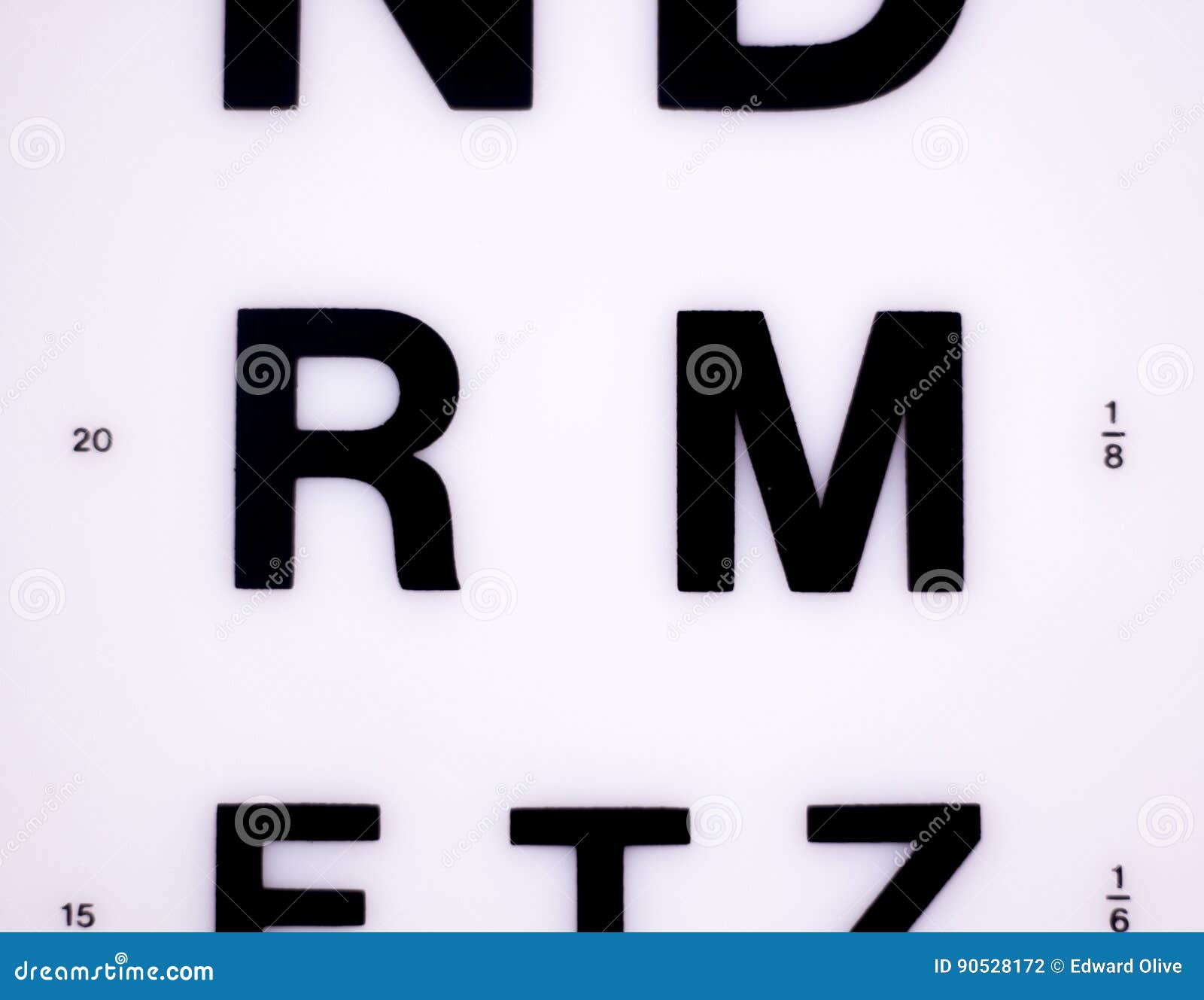 Optician eye test chart stock photo. Image of correction - 90528172