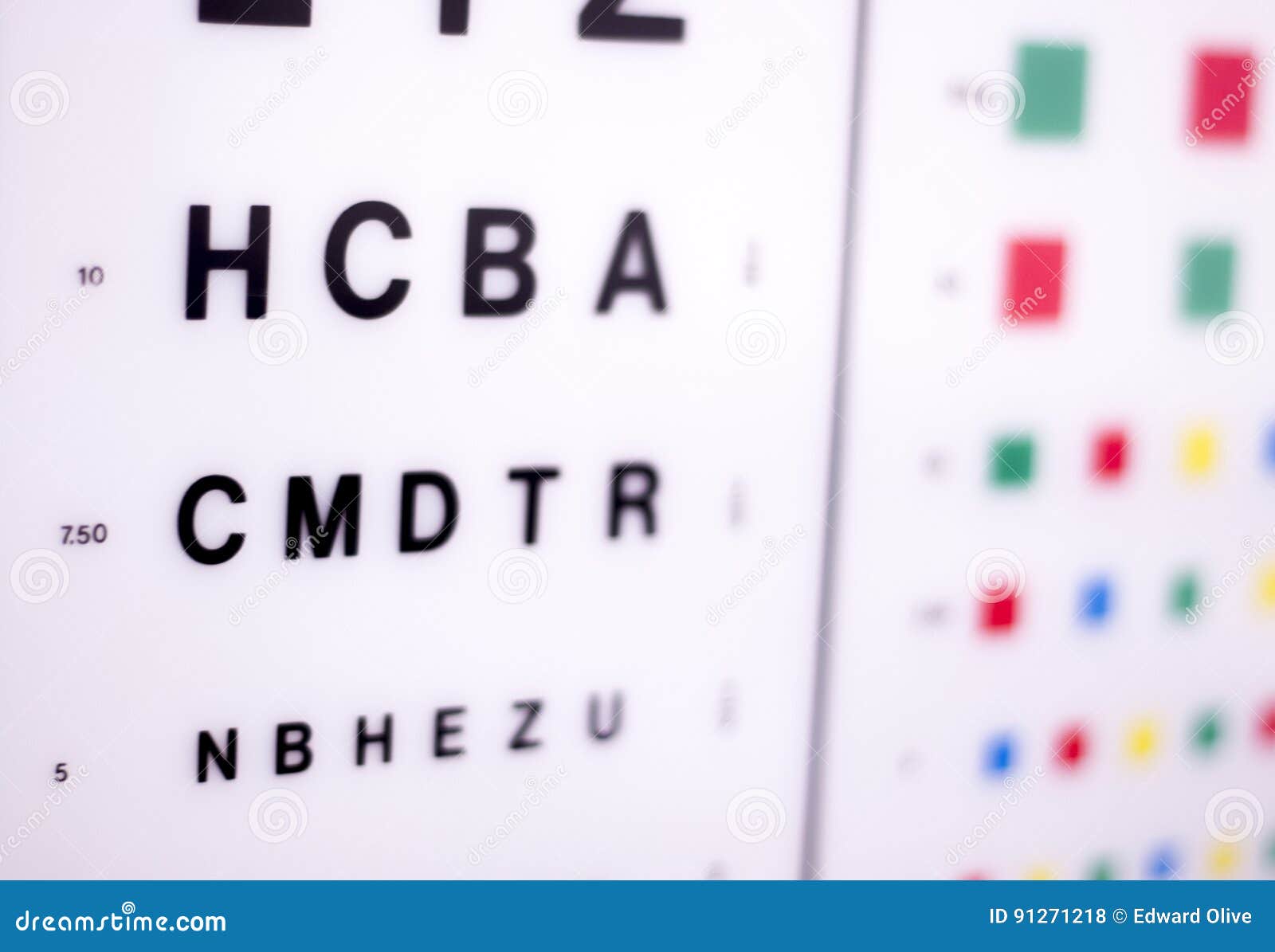 Optician eye test chart stock photo. Image of letter - 91271218
