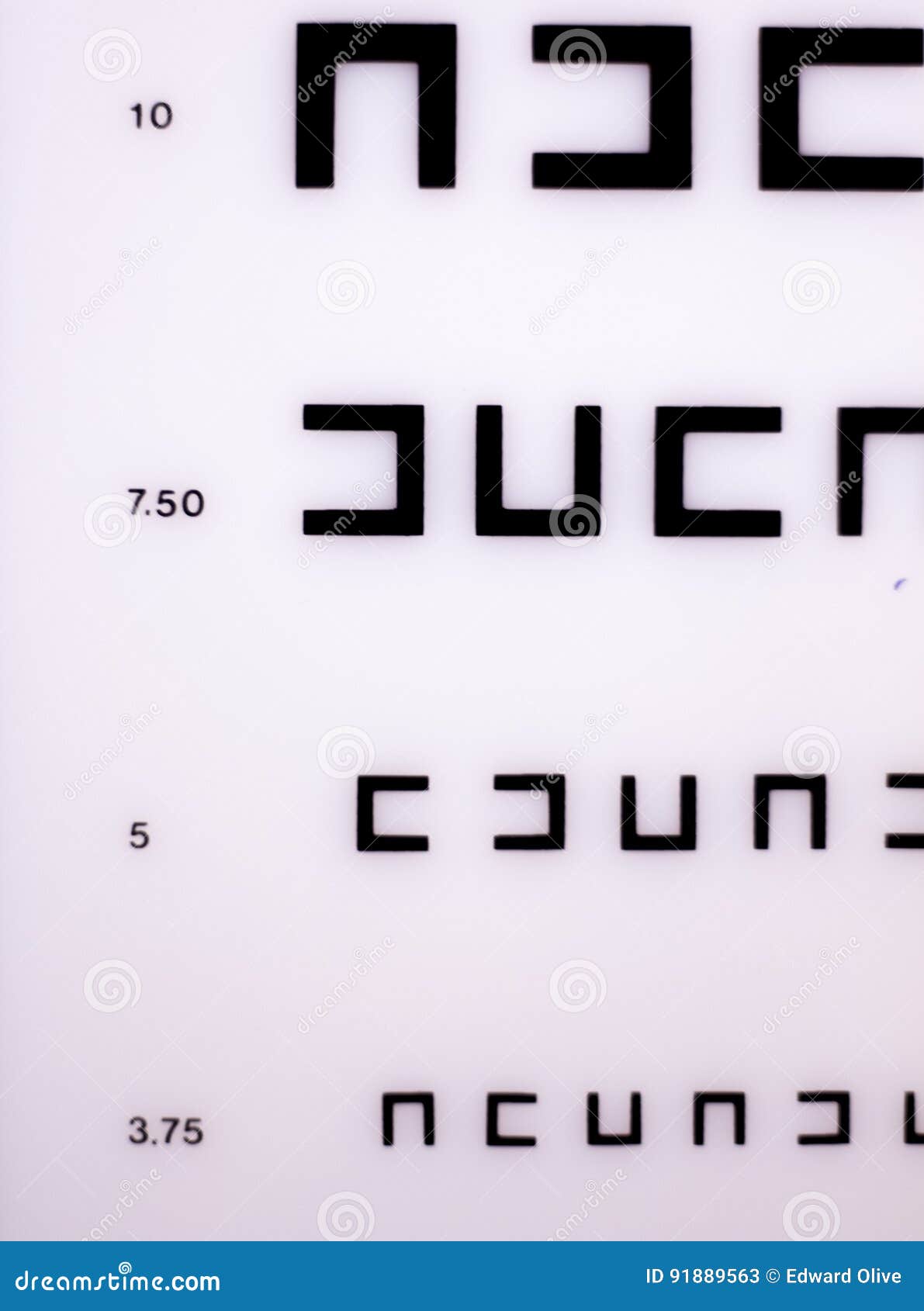 Optician eye test chart stock image. Image of exam, focus - 91889563