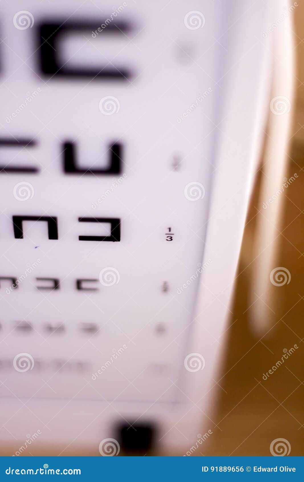 Optician eye test chart stock photo. Image of color, optometry - 91889656
