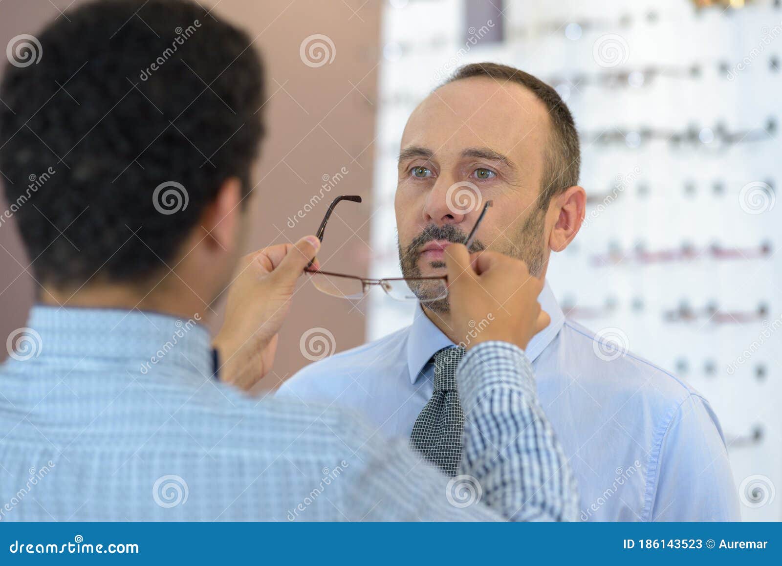 Optician Repairing and Fixing Eye Glasses Stock Image - Image of spare ...