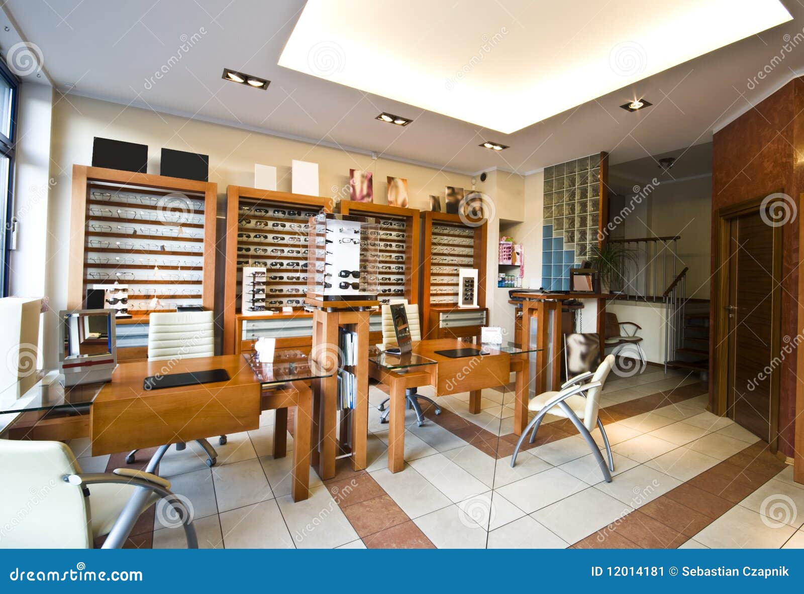 Optician shop stock image. Image of owner, lamp, business - 12014181