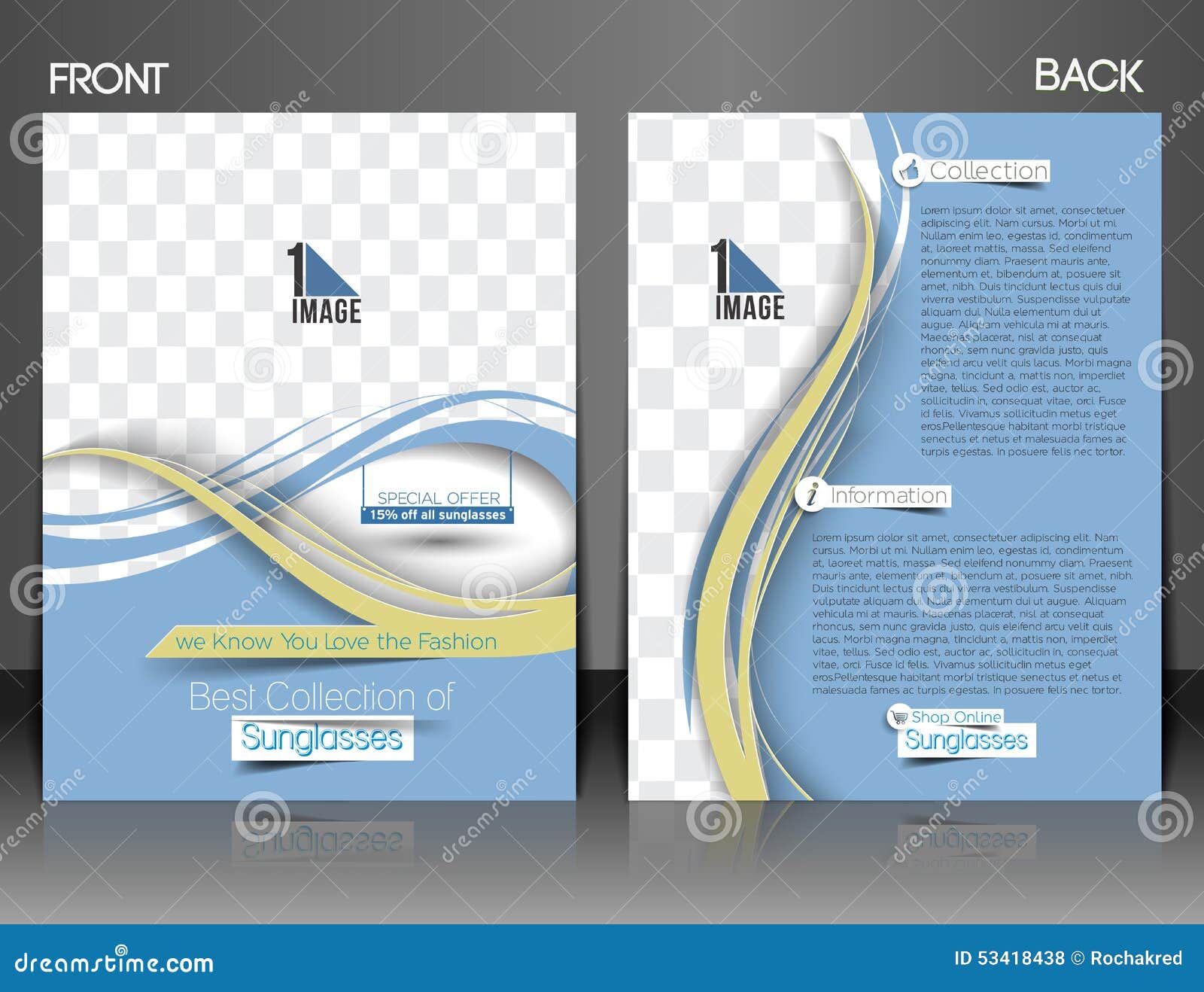 Optician Sunglasses Store Flyer Stock Vector - Illustration of ...