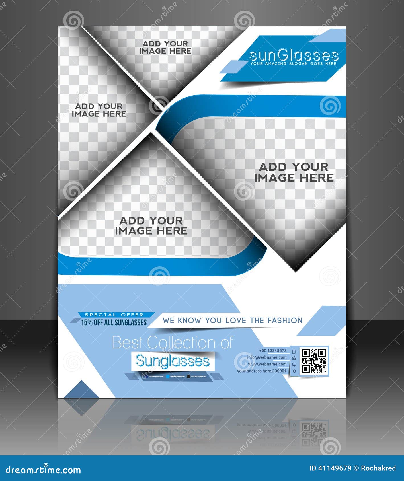 Optician Sunglasses Store Flyer Stock Vector - Illustration of idea ...