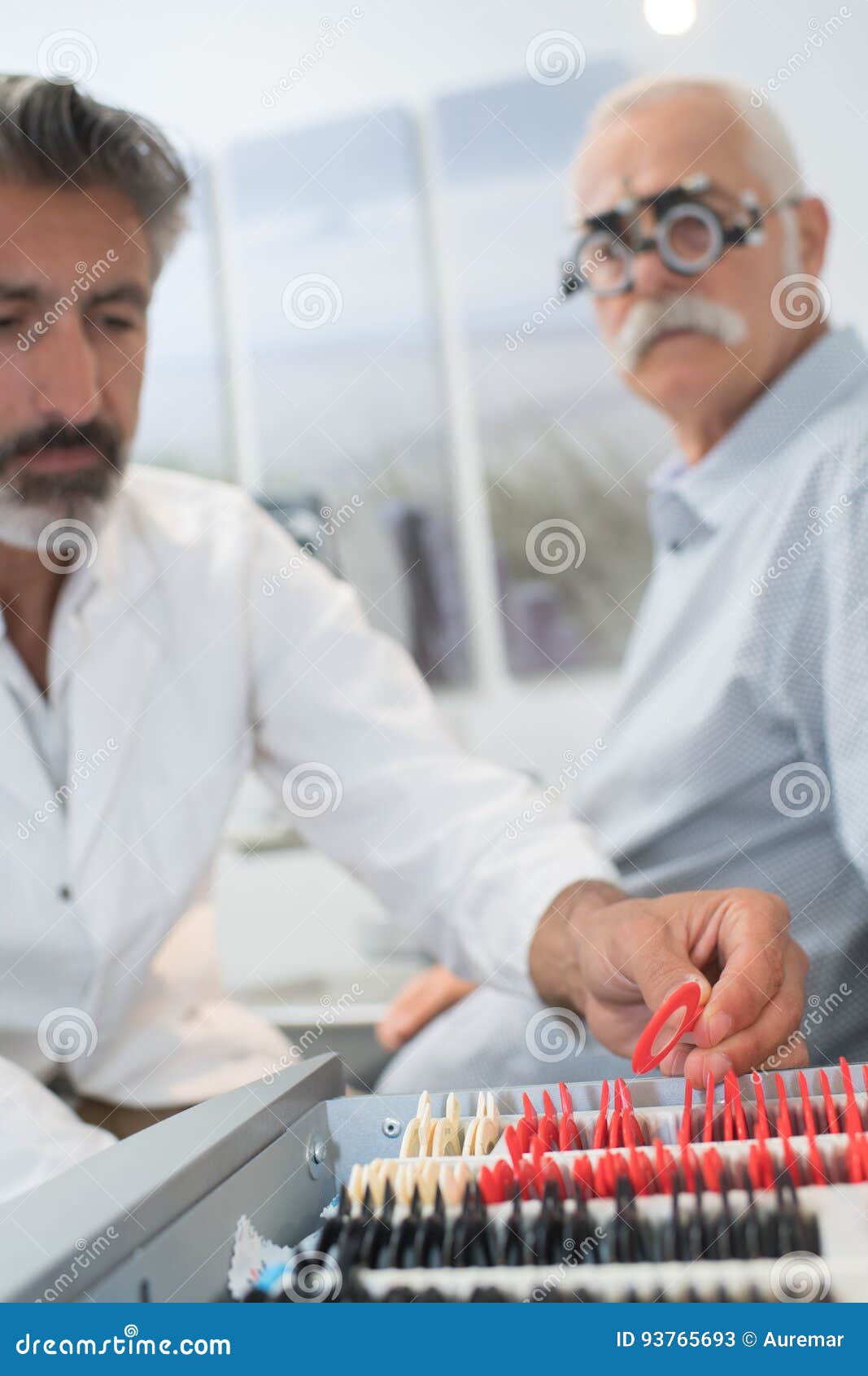 Optician Testing Sight Senior Citizen Stock Image - Image of test ...