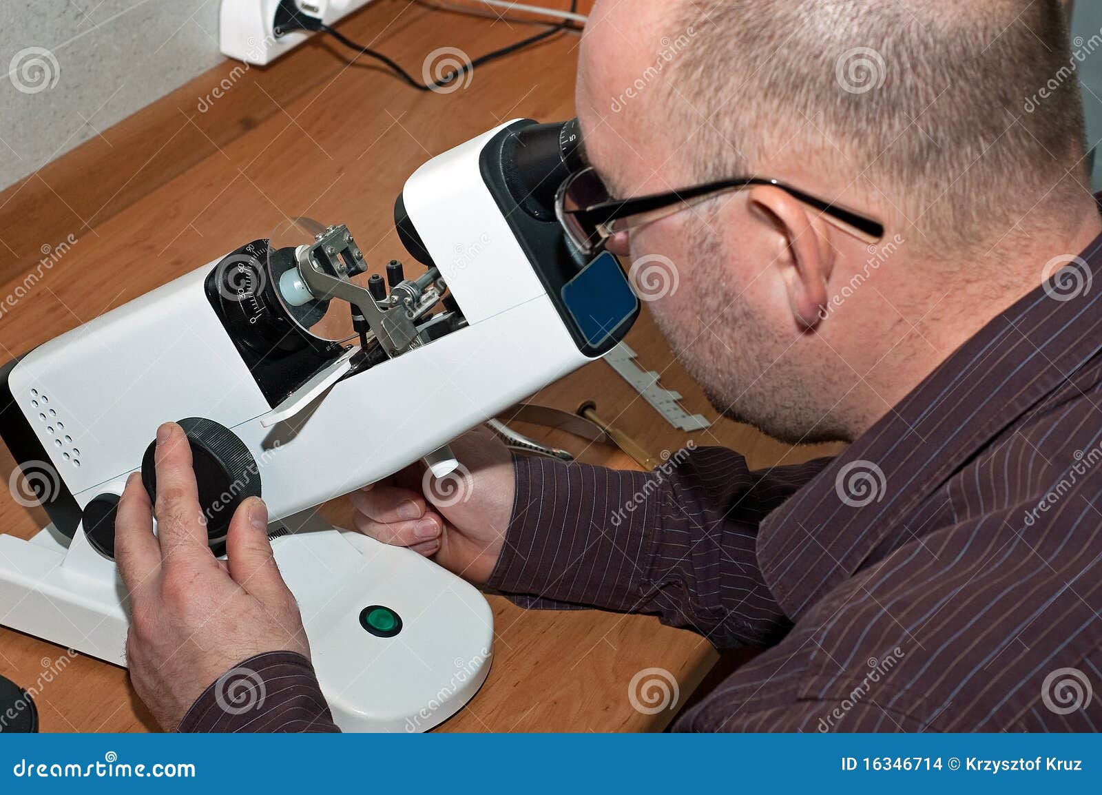 Optician in the Work, the Production Stock Photo - Image of medical ...